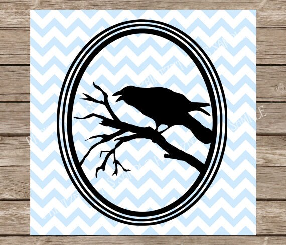 Halloween svg Circle Frame svg Raven svg Fall svg svg