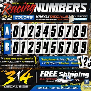 Small number sticker | Etsy