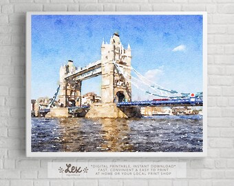 Tower bridge art | Etsy