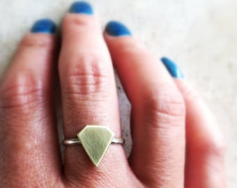 Wondrous Whale Ring Sterling Silver Band and Brass