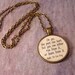 The Lion King inspired quote pendant necklace with chain