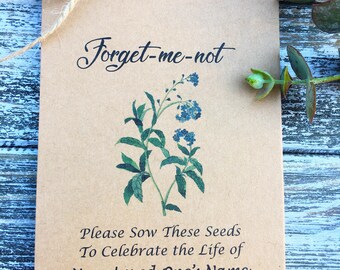 Memorial seed packet | Etsy