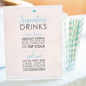 Wedding drink menu | Etsy