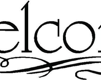 WELCOME Front Door Entry 17x4.5 Sign Vinyl Wall Decal Sticker