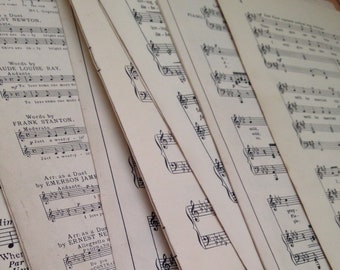 Vintage music sheets | Etsy