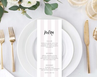 Simple wedding menu | Etsy