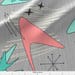 Retro Mod Fabric Atomic Boomerangs Salmon Green Grey By