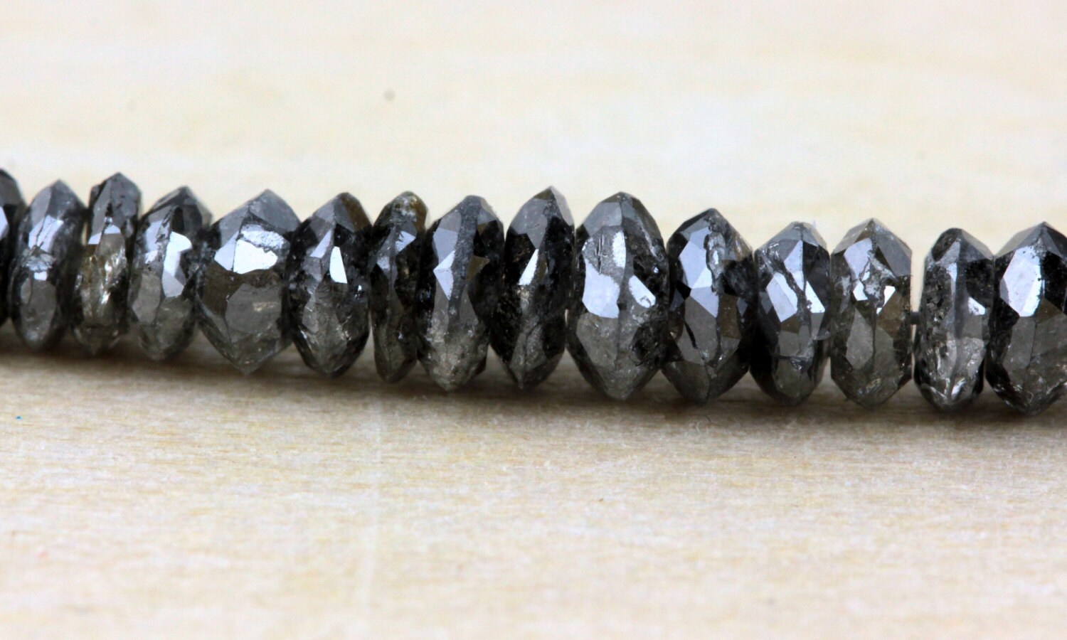 Charcoal Diamond Faceted Rondelle Diamonds Your Choice of 1