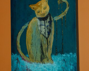 Cat painting | Etsy