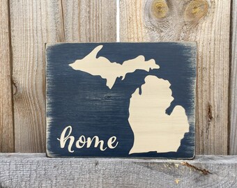 Michigan home sign | Etsy