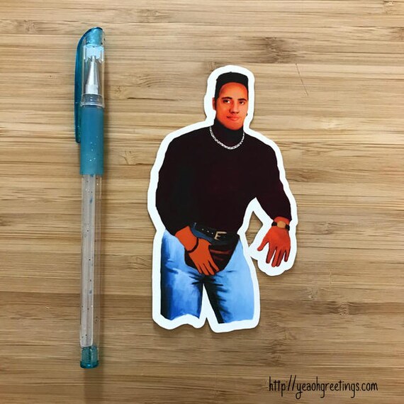 The Rock Vinyl Sticker Dwayne Johnson Gift Funny Stickers