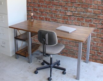 Butcher block desk | Etsy