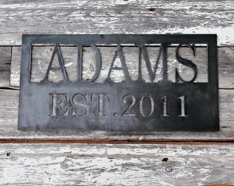 Metal name sign | Etsy