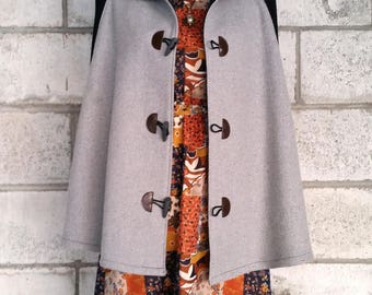 Wool cape coat | Etsy