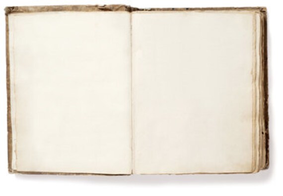 Old Open Book Antique Shabby Blank Pages Digital Photo Image