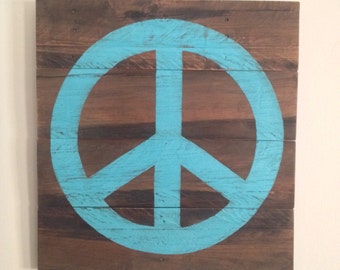 Rustic Home Decor Peace Sign