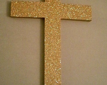 Gold glitter cross | Etsy