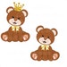 Princess teddy bear prince teddy bearcrown sweet Teddy