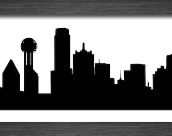 Dallas skyline svg | Etsy