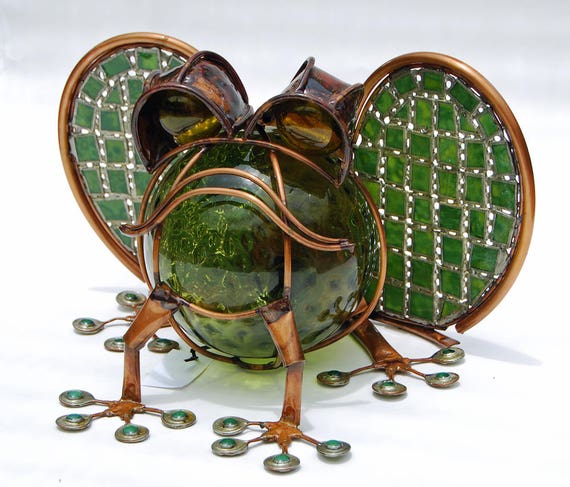 Metal Frog Yard Art Garden Art Sculpture Toad Metal