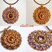 Tutorial Aster Pendant Beading pattern PDF