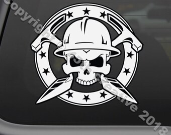 Skull decal | Etsy