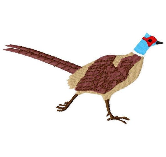 Items similar to Pheasant Machine Embroidery Design - Instant Download ...