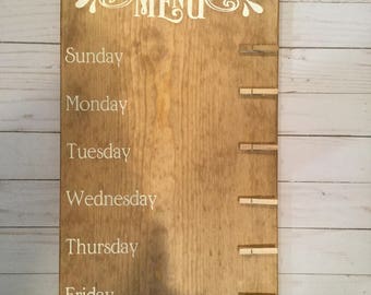Weekly menu board | Etsy