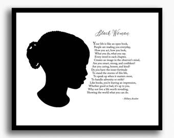 Poem silhouettes | Etsy