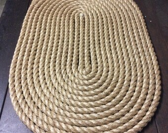 Manila rope rug | Etsy