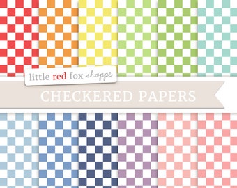 Mini Hearts Digital Papers Pastel Scrapbooking Backgrounds