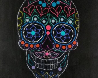 Skull painting | Etsy