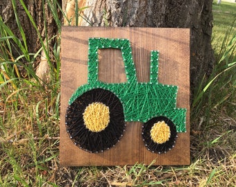 Tractor String Art Nursery Wall Art Tractor Art Nursery