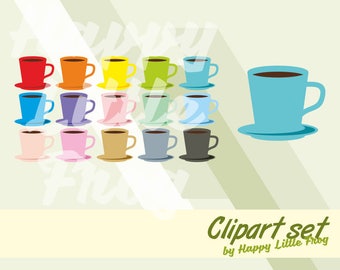 Mug Clipart Digital Mugs Coffee Mugs Clip Art Heart Printed