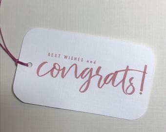 Congratulations tag | Etsy