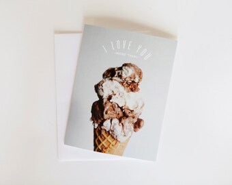 Ice cream card | Etsy
