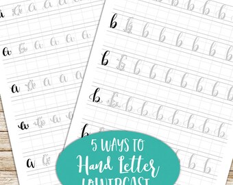 San Serif Worksheets / Hand Lettering Worksheets / Monoline