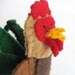 Rooster rooster puppet rooster finger puppet rooster felt