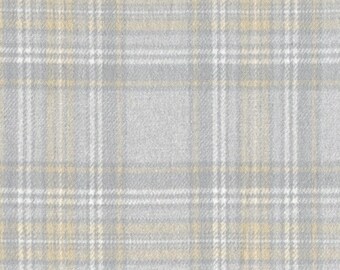 Gray plaid fabric | Etsy