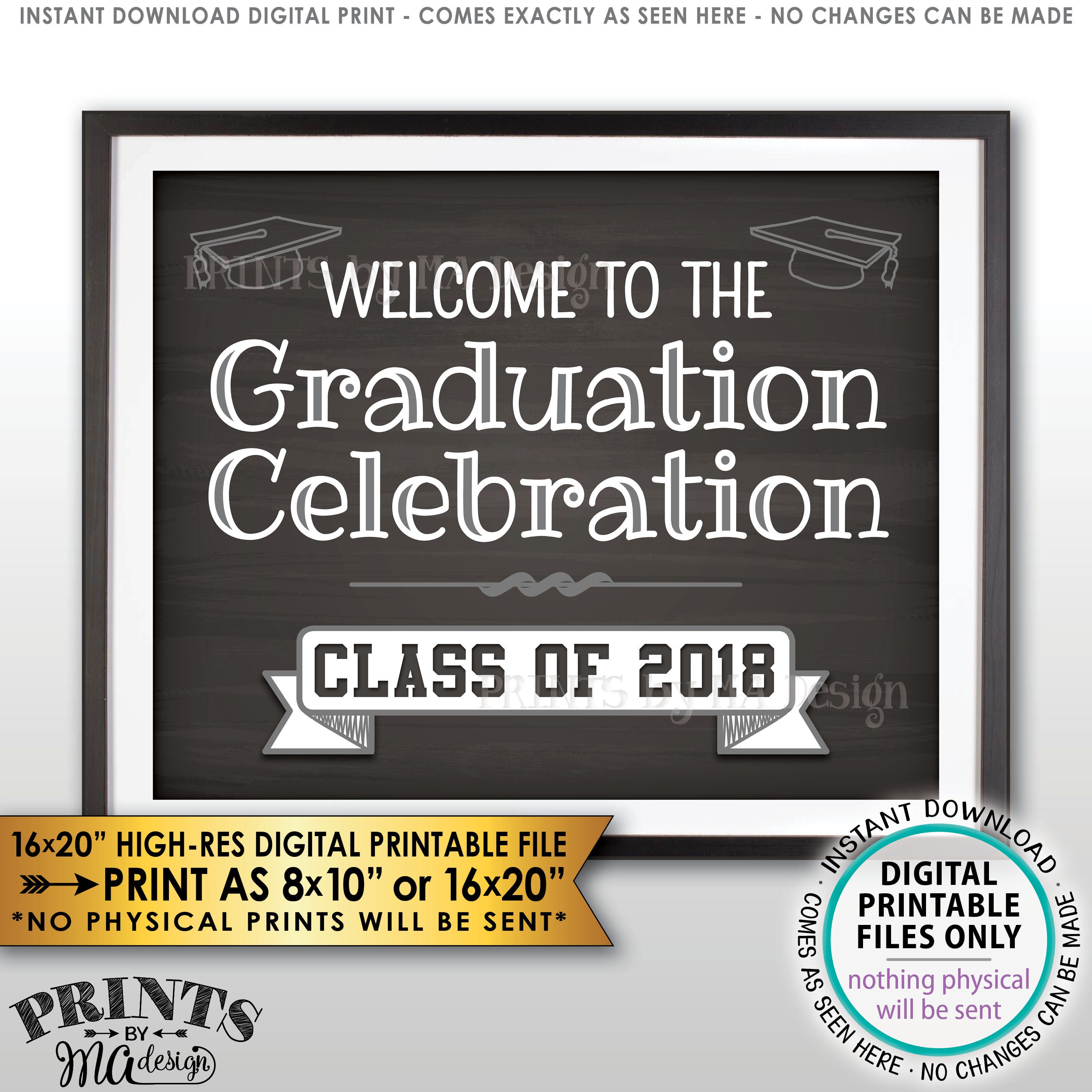 Graduation Party Sign Welcome to the Graduation Party