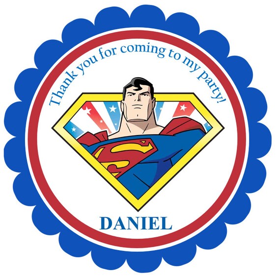 Printable Superman Thank You Tags Superman Favor Tags