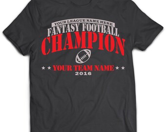 Custom Personalized Fantasy Football Championship T-shirt for