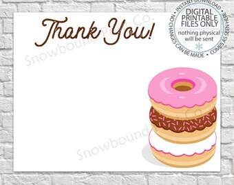 Donut thank you note | Etsy