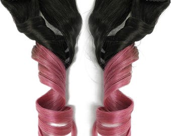 Pink hair extensions | Etsy