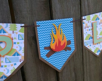 Camp Fire Banner Fire Banner Camping Banner Camping