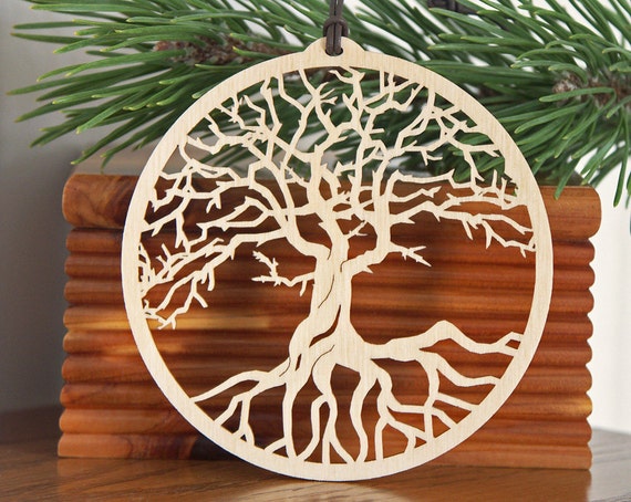 Tree of Life ornament woodcut tree of life decoration Wooden