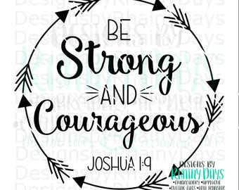 Joshua 1 9 svg | Etsy