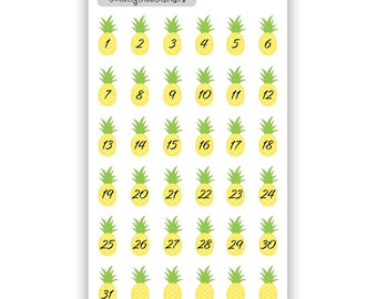 Pineapple calendar | Etsy
