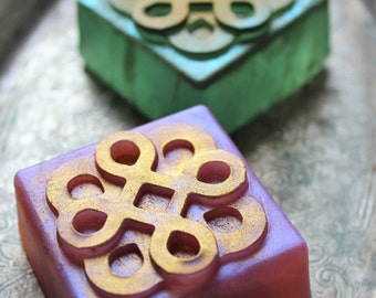 Celtic Knot Soap Set of 4 Guest Soaps St Patricks Day Soap
