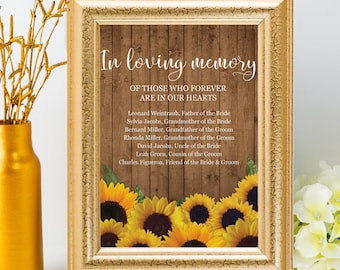 In memoriam sign | Etsy